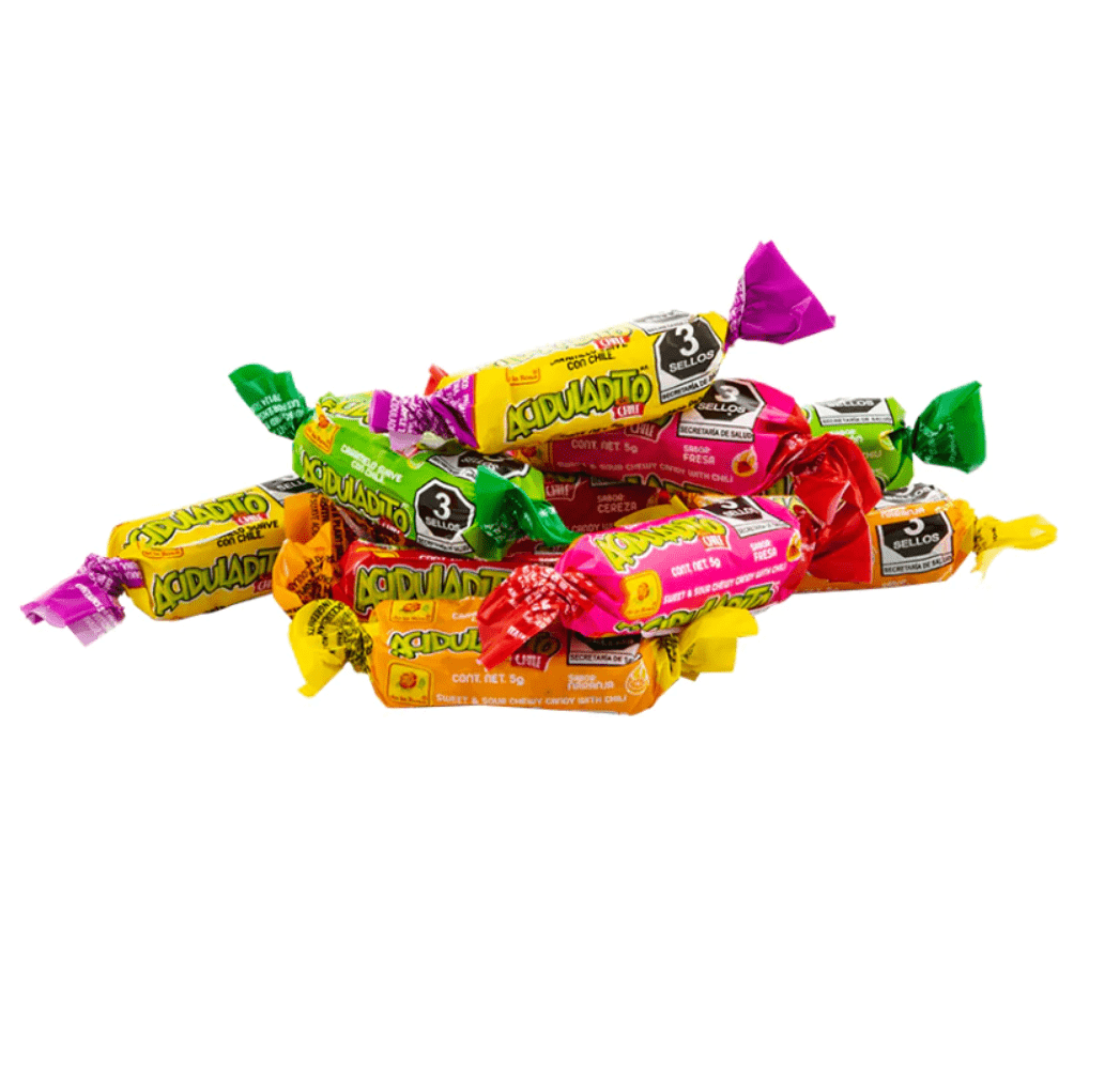 Caramelo Suave Aciduladito con Chile 100 piezas 5 grs – Mundo Fiesta